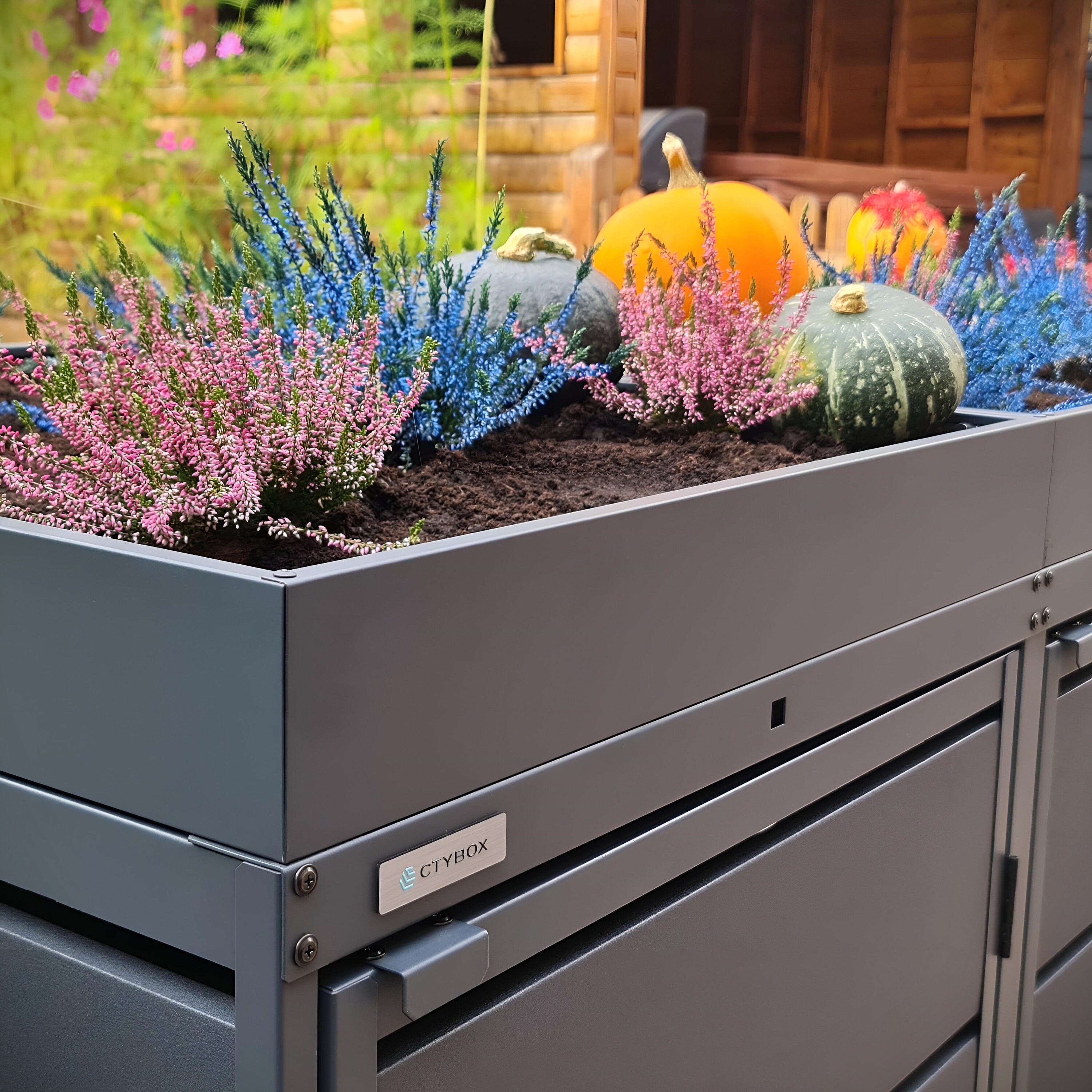 Premium Wheelie Bin Store With Green Roof Planter - 240L - Eden ...