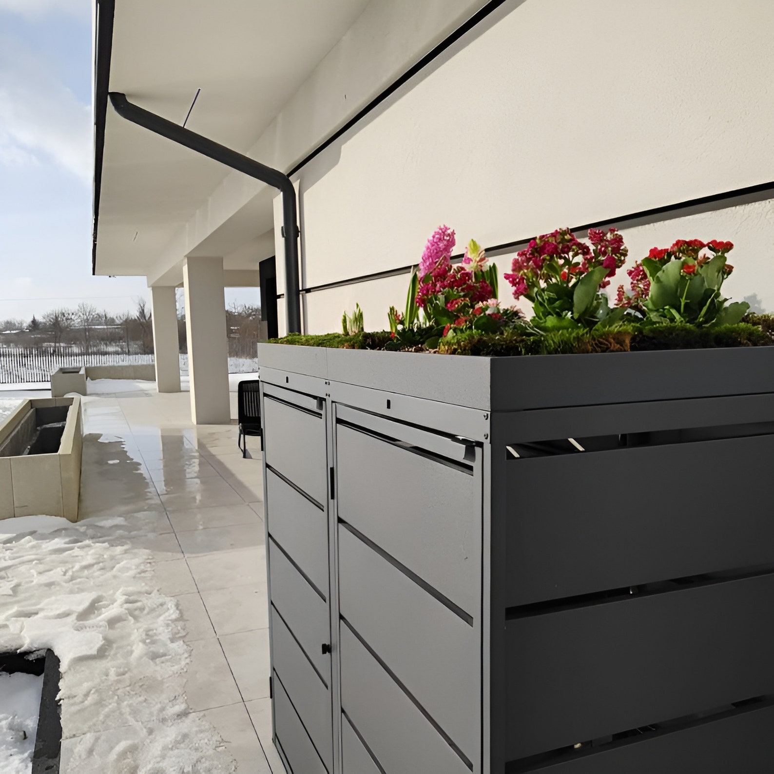 Premium Wheelie Bin Store With Green Roof Planter - 240L - Eden ...