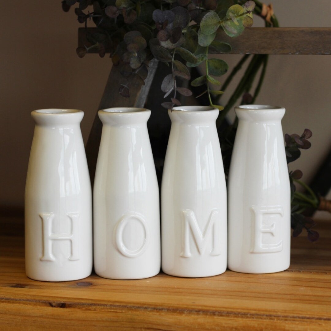 Set of Four HOME Bottles, Kitchen Accessory, New Home Gift - Etsy