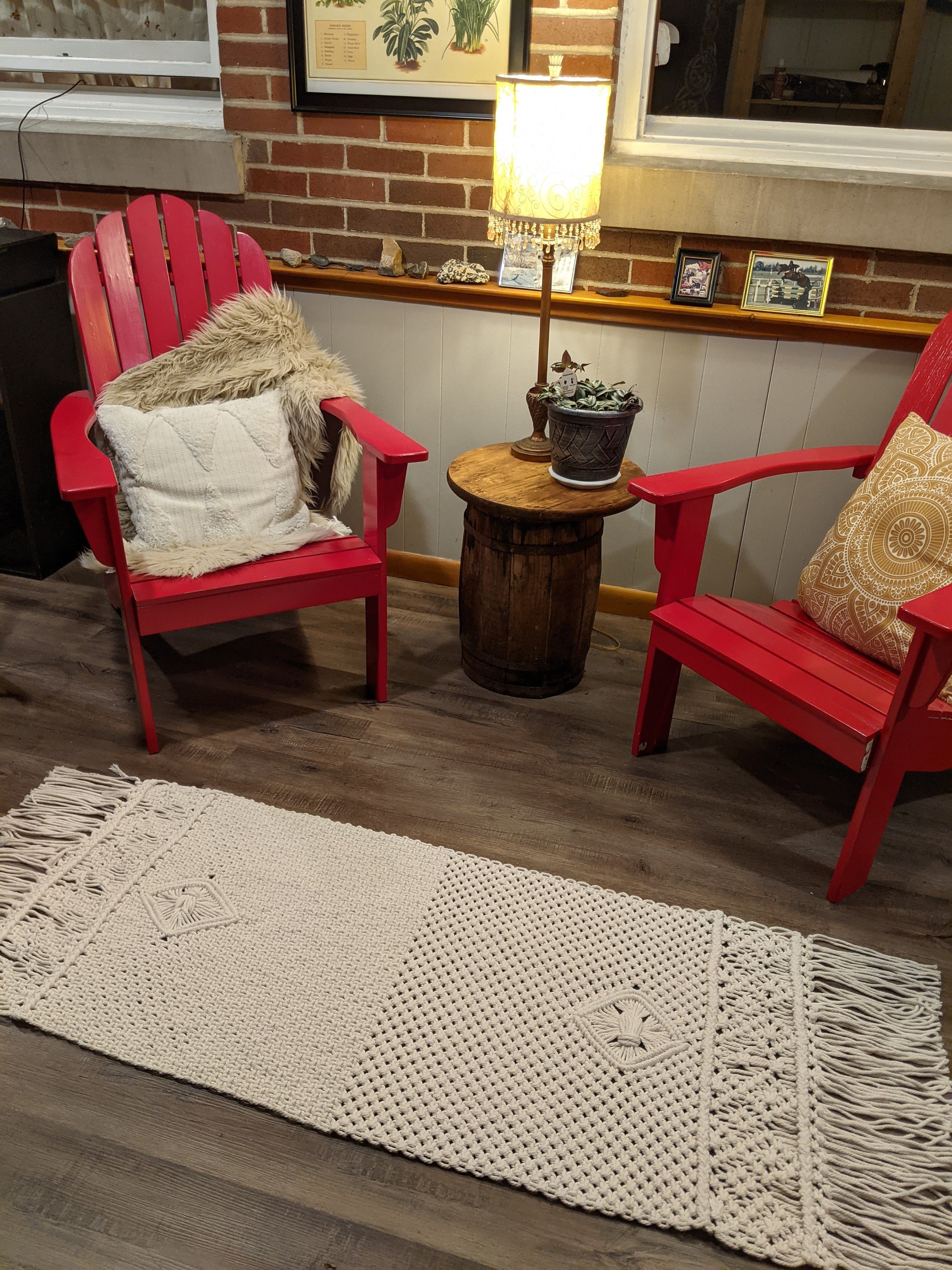 Bohemian Handmade Macrame Rug - Soft Cotton Rug - Etsy