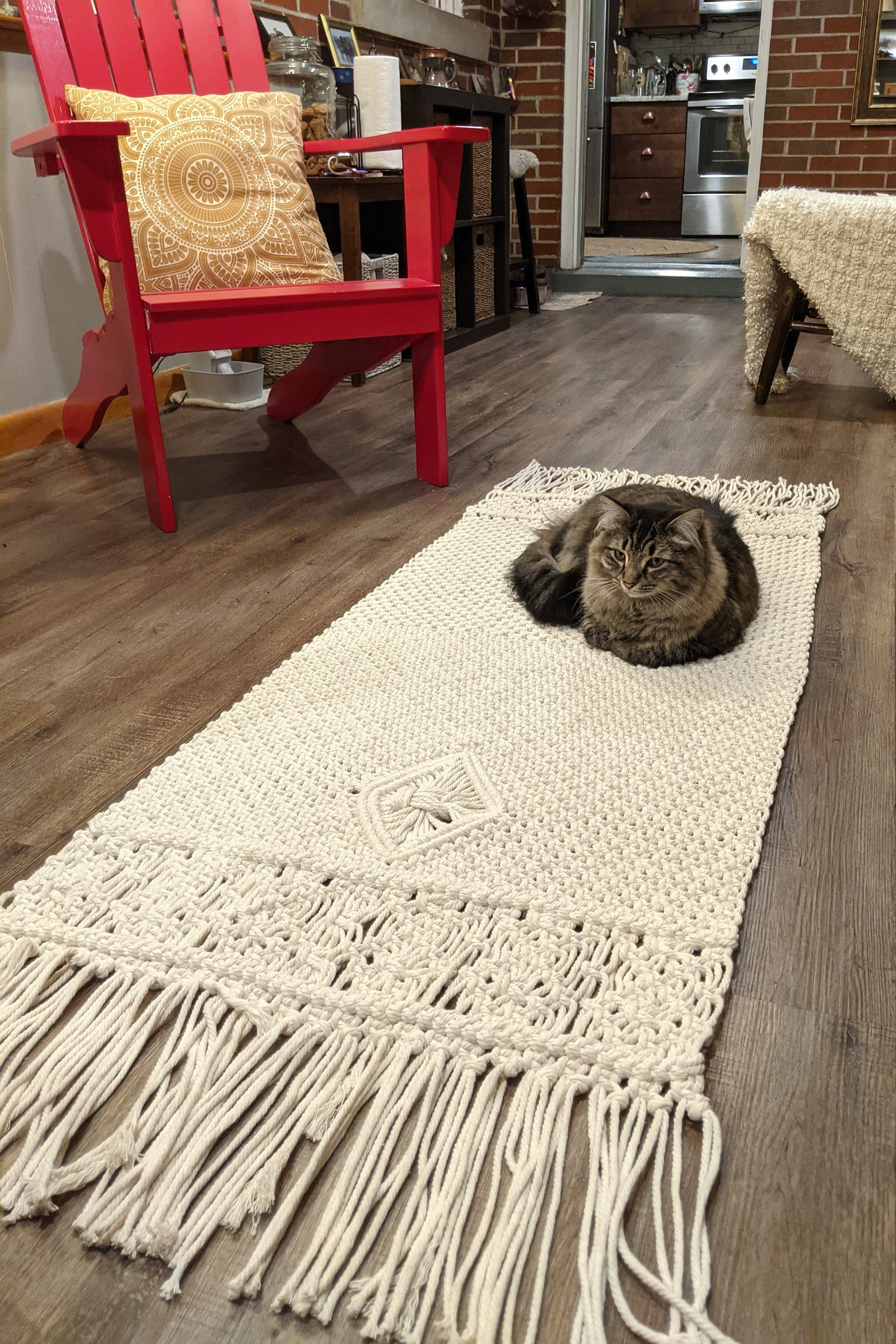 Bohemian Handmade Macrame Rug - Soft Cotton Rug - Etsy