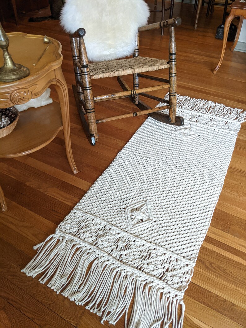 Bohemian Handmade Macrame Rug - Soft Cotton Rug - Etsy