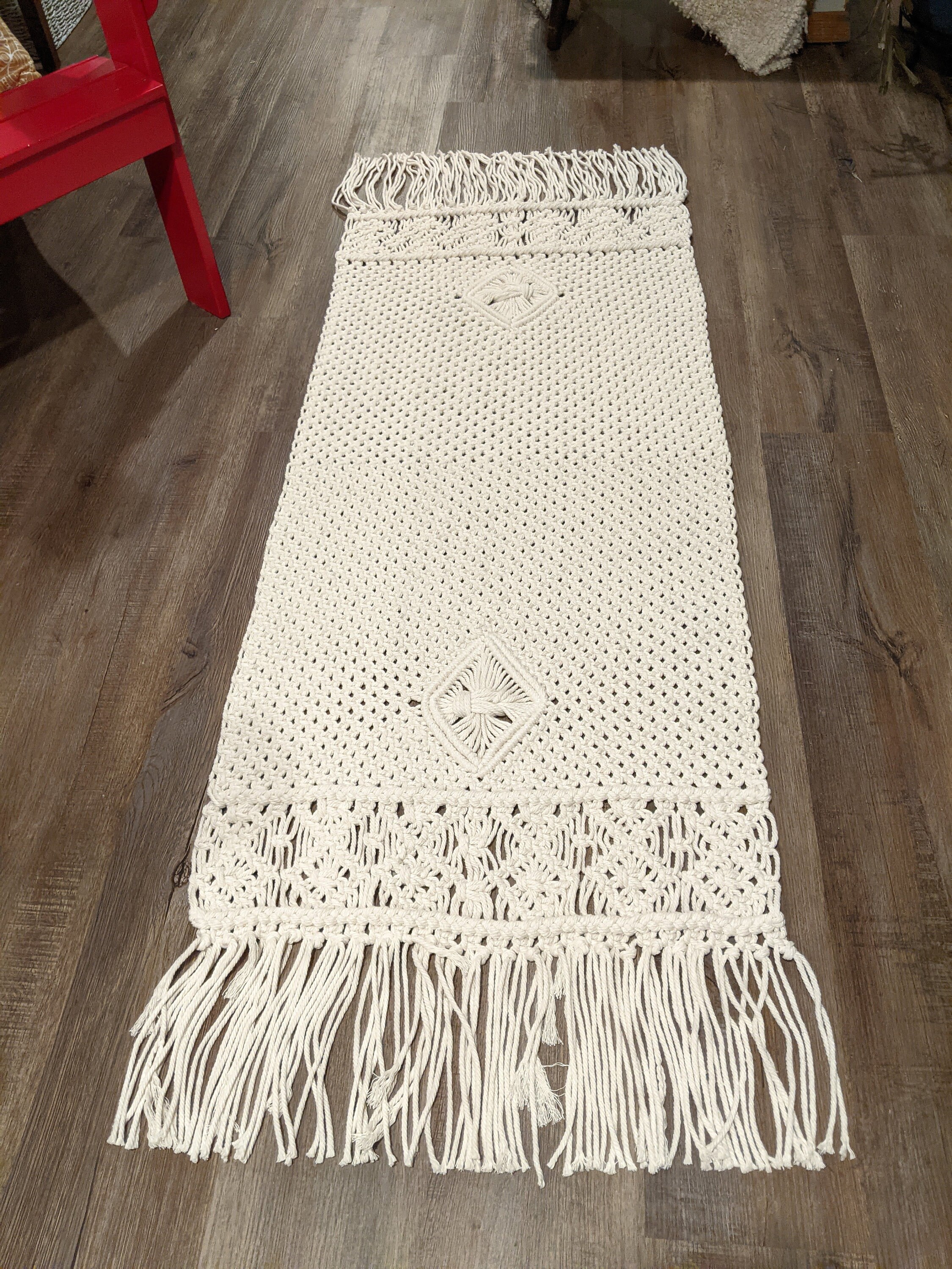 Bohemian Handmade Macrame Rug - Soft Cotton Rug - Etsy
