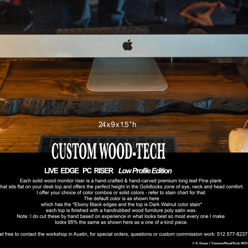 Live Edge Wood Riser - Etsy