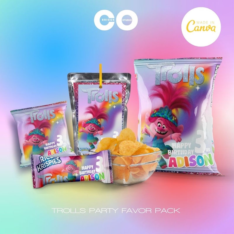 Trolls Chip Bag - Etsy