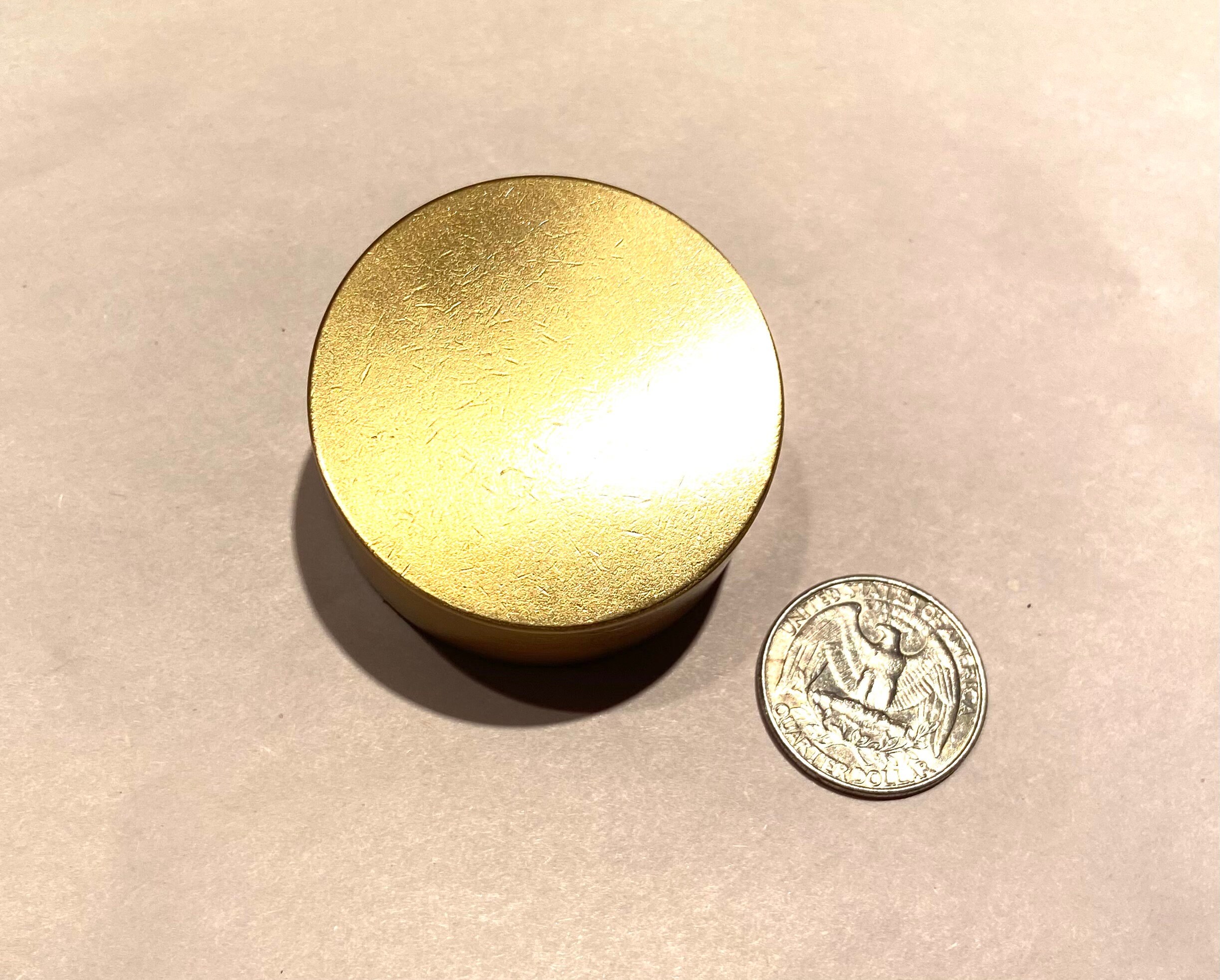 Solid Brass Round Paperweight With a Sand Dollar Design, Shell ...