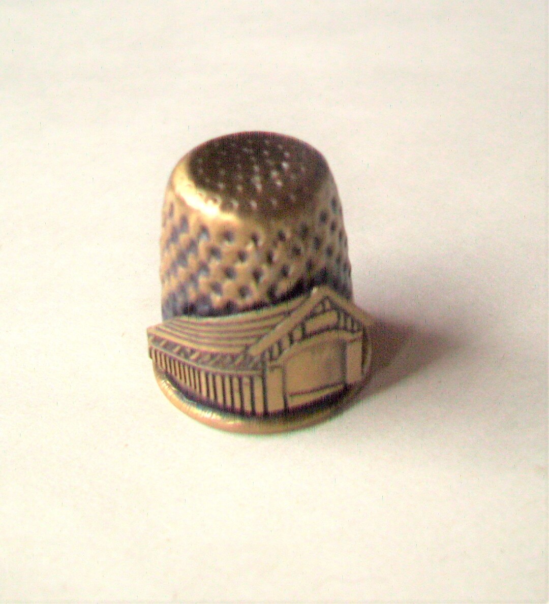 Solid Brass Thimble, Antique Finish, Covered Bridge Design - Etsy