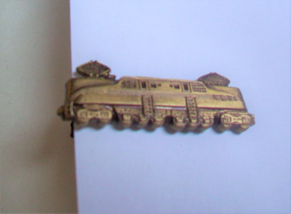 Brass Tie Bar Electric Train Design Tie Clip Train Clip | Etsy