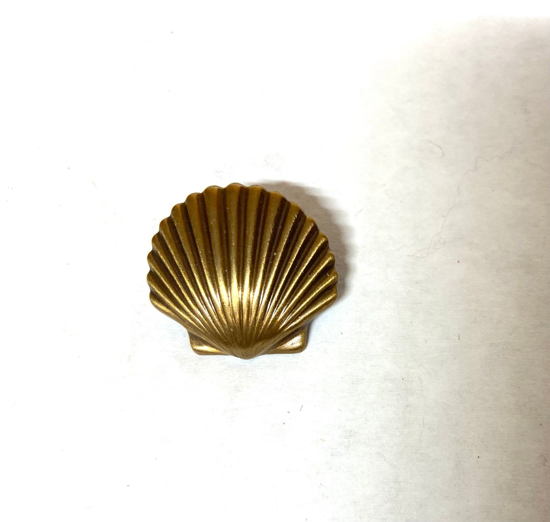 Brass Tie Tac, Scallop Shell Design Tie Tac, Beach, Ocean Hat Pin - Etsy