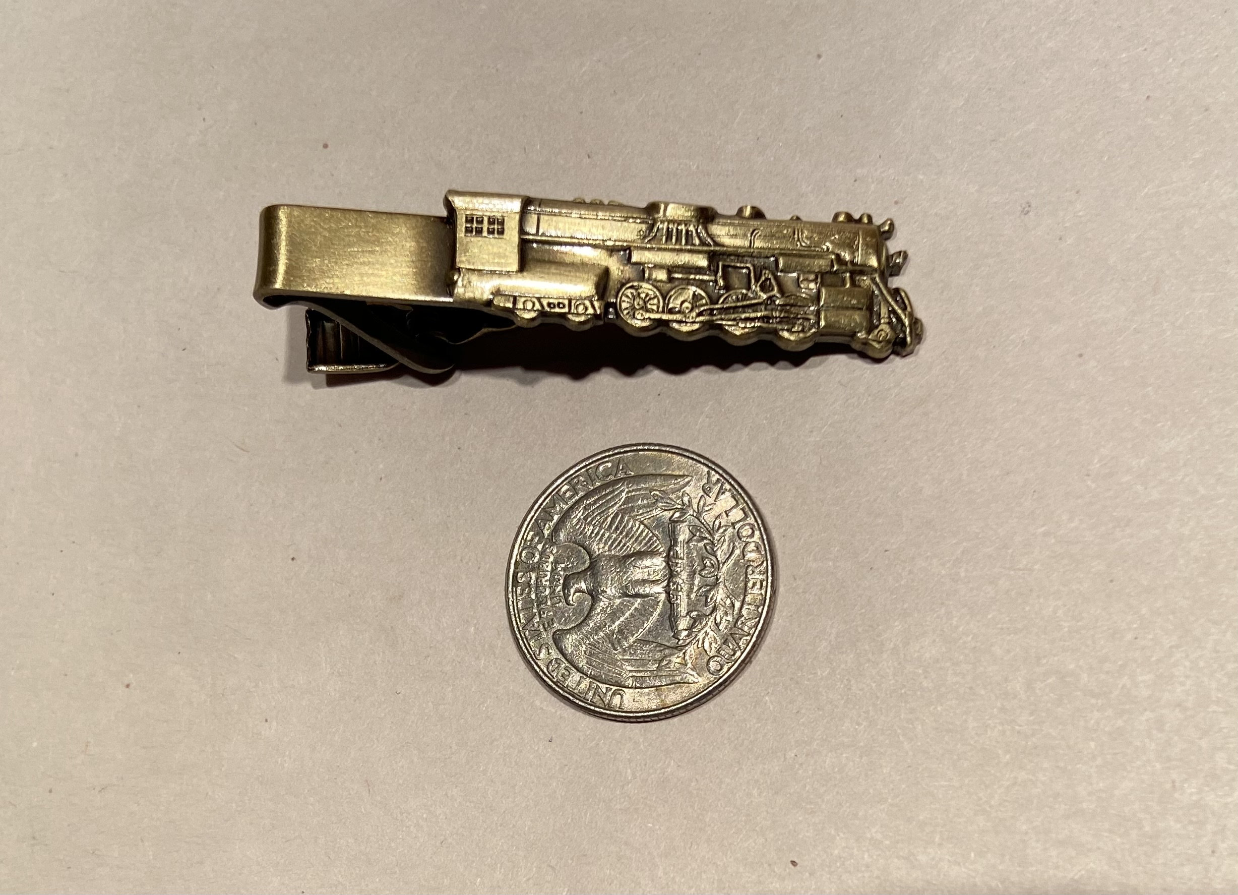 Solid Brass Tie Bar, Locomotive Design Tie Clip, Train Tie Clip - Etsy