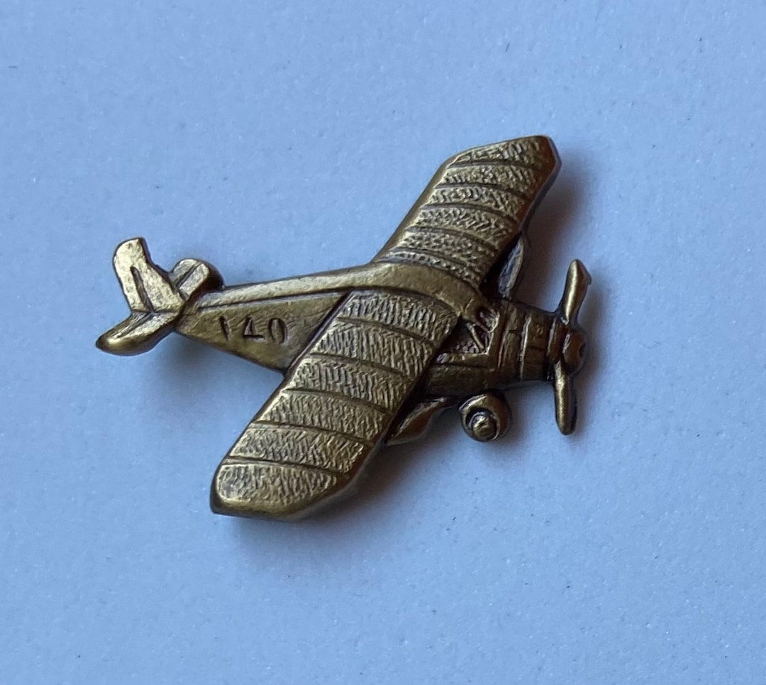 Brass Tie Tac, Piper Cub Design Tie Tac, Airplane Tac/ Hat Pin - Etsy