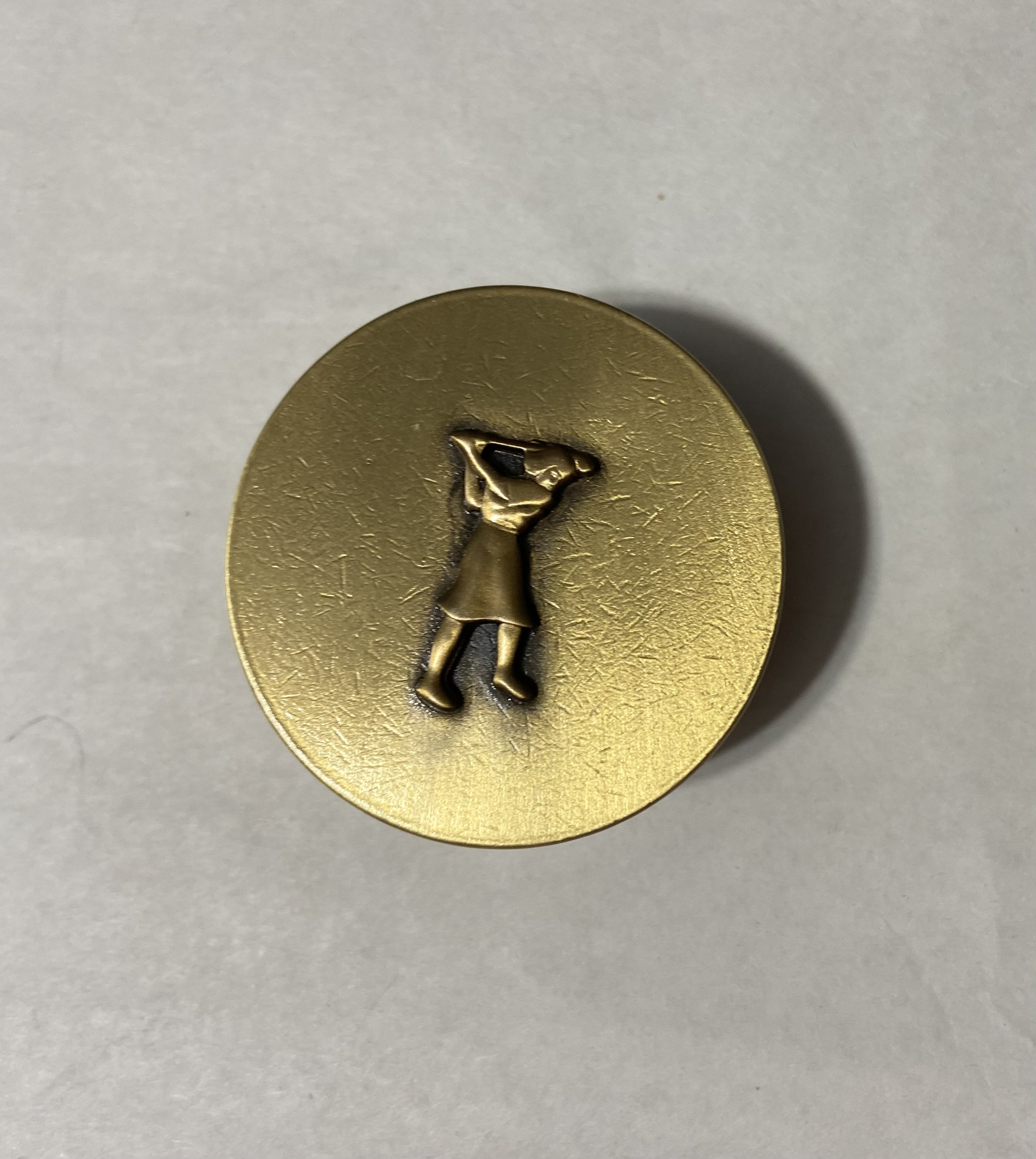 Solid Brass Round Paperweight With a Lady Golfer Design, Golf Sport ...