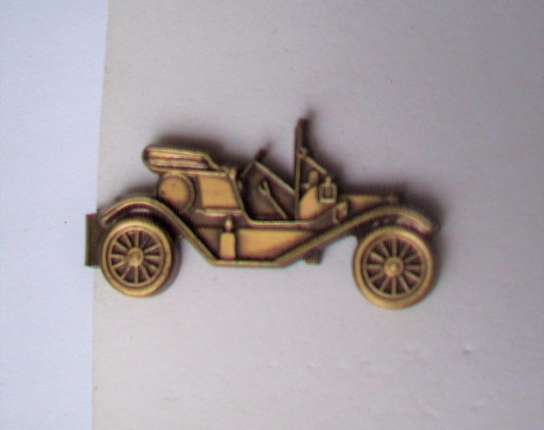 Brass Tie Bar/tie Clip Antique Car Design Tie Clip Old Car - Etsy