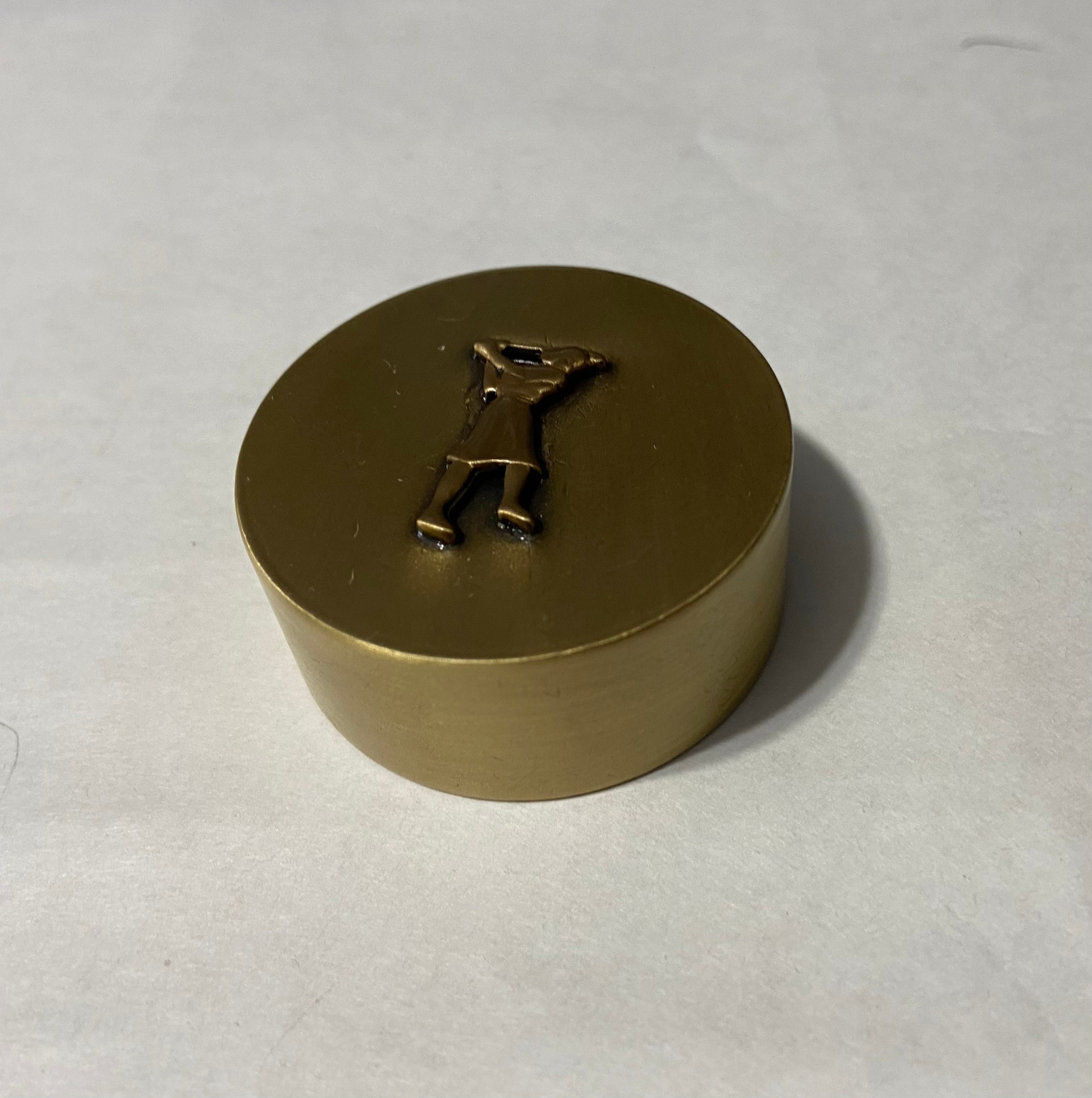 Solid Brass Round Paperweight With a Lady Golfer Design, Golf Sport ...