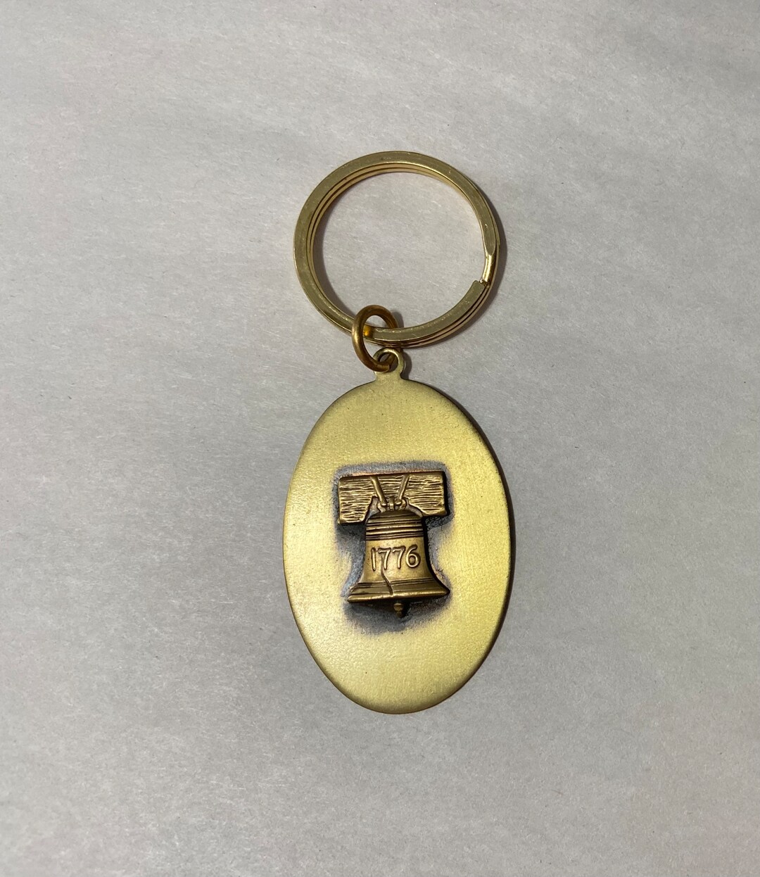 Solid Brass Keyring, Key Fob, Liberty Bell Design Key Holder- Medium ...