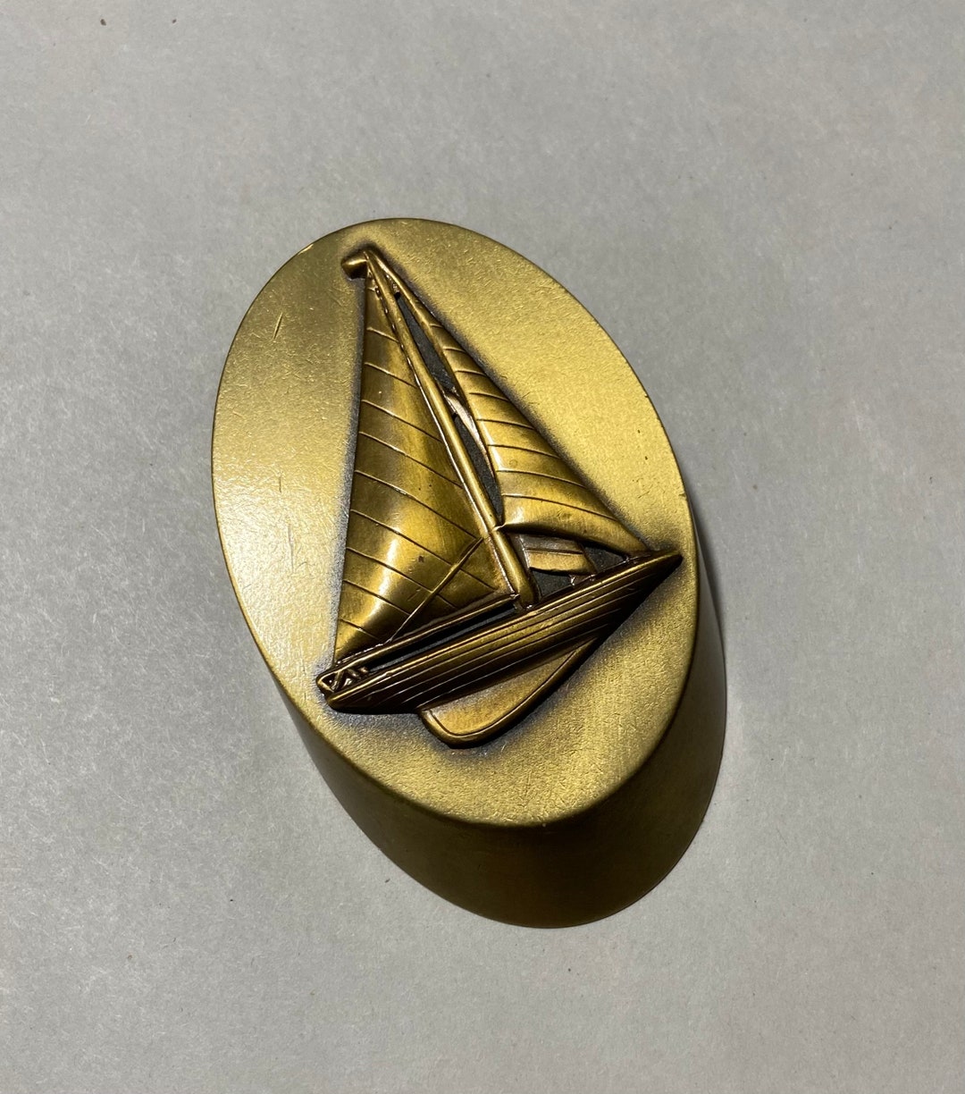 Sailboat Design Solid Brass Paperweight - Nautical Design Paperweight ...