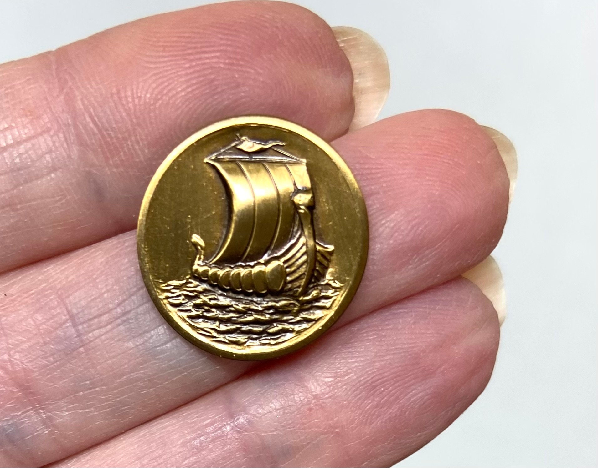 Men's Brass Tie Tac, Viking Ship Design Tie Tac, Hat Pin - Etsy