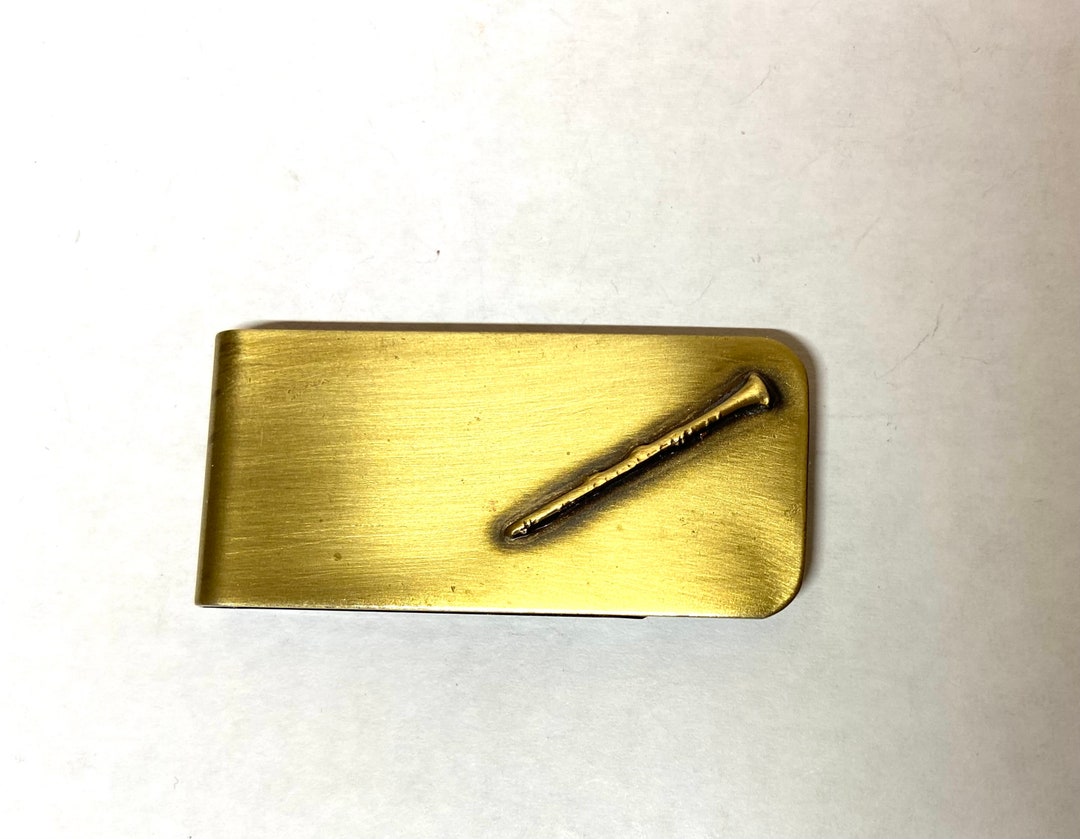Brass Moneyclip With a Clarinet Design, Solid Brass Money Clip, Musical ...