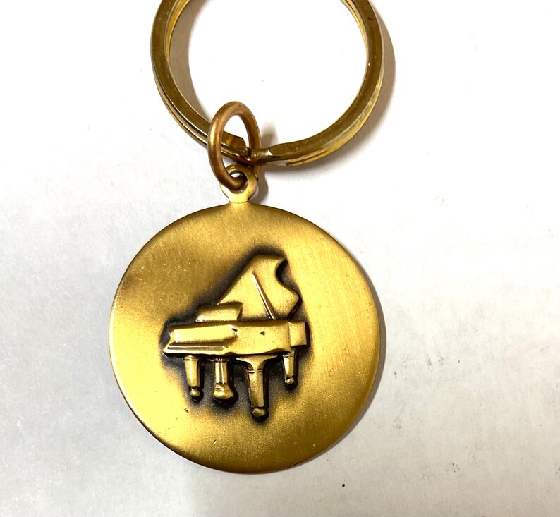 Brass Piano Keyring, Music Key Fob, Bag ID - Etsy