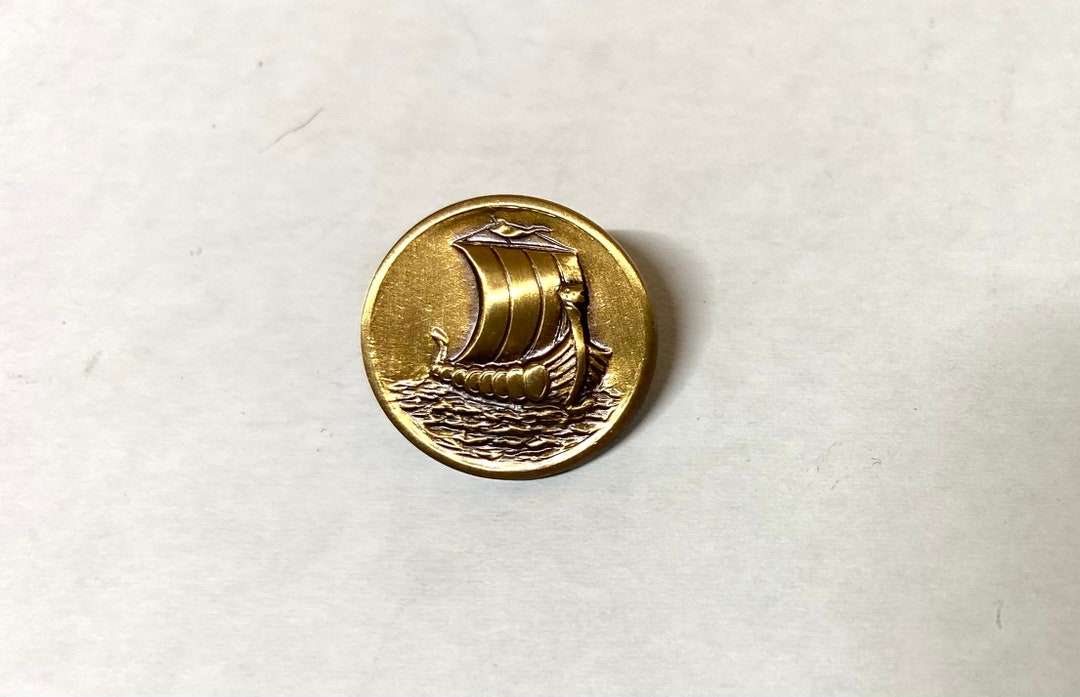 Men's Brass Tie Tac, Viking Ship Design Tie Tac, Hat Pin - Etsy
