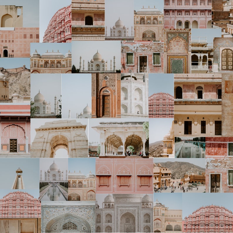 NEW 40pc Aesthetic Pastel Collage Kit Pink and Blue - Etsy