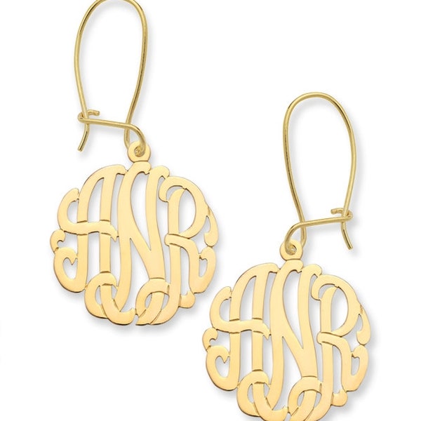 Monogram Earrings - Etsy