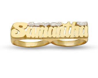 Two Finger Name Ring - Etsy