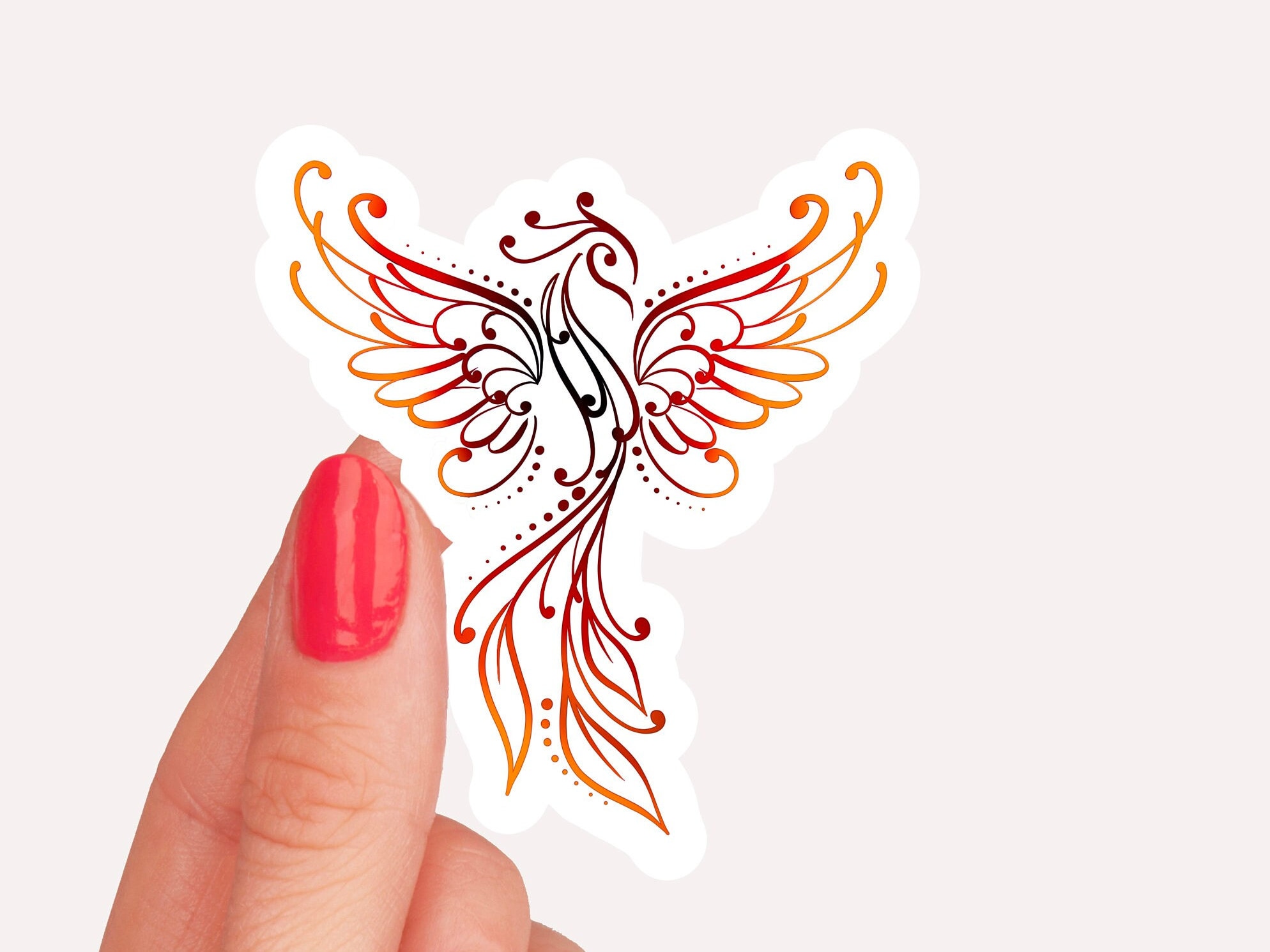 Fire Phoenix Vinyl Sticker - Etsy