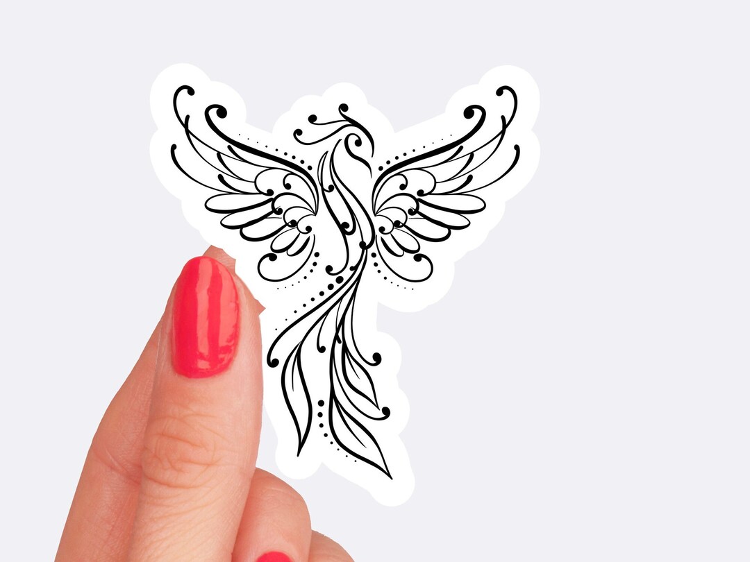 Phoenix Vinyl Sticker - Etsy