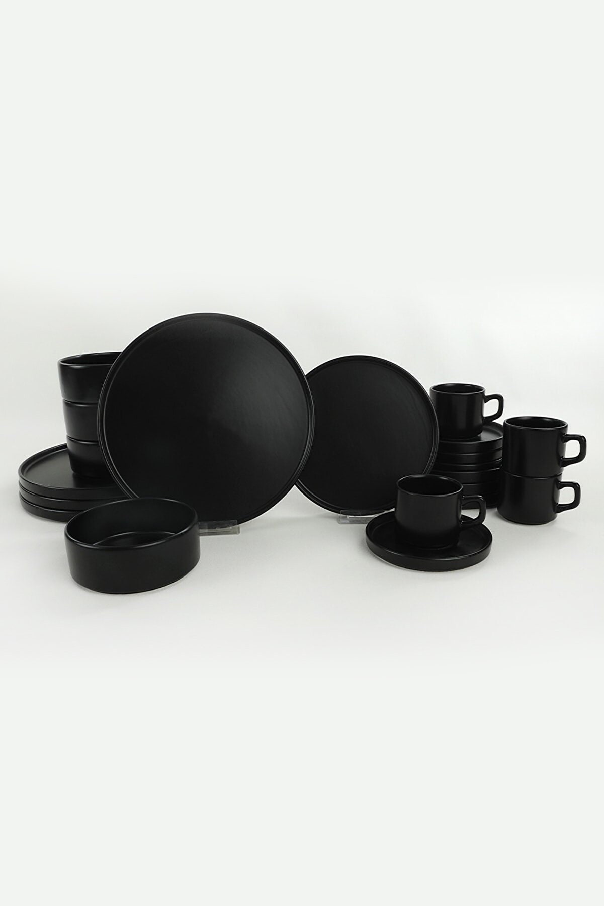 Black Dinnerware Set, Dinner Set, Dish Set, Black Plate, Tea Cup - Etsy