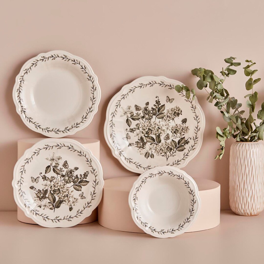 Dinnerware Set 24 Pcs Dinnerware Set Dinnerware Set for 4 - Etsy