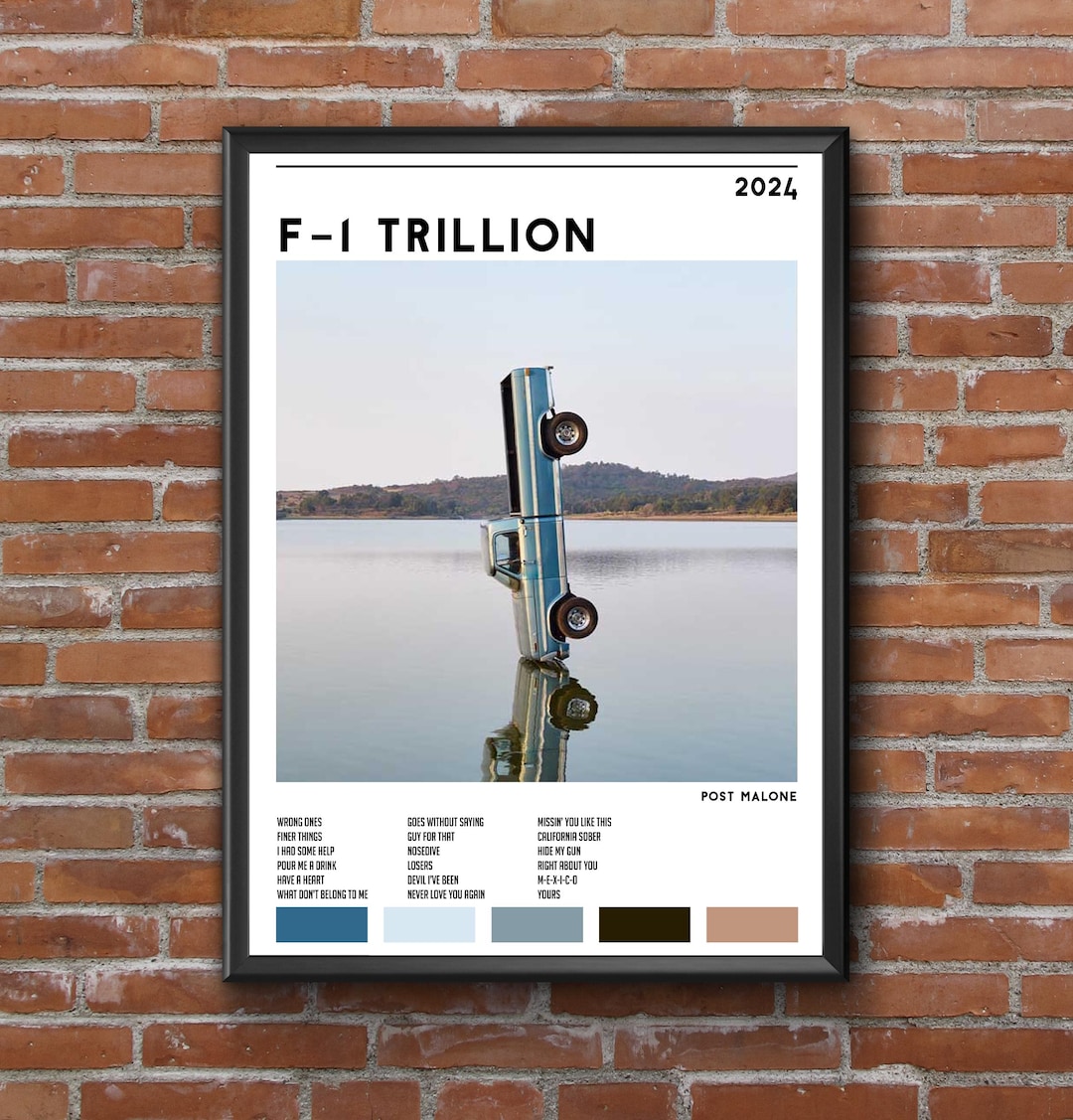 Post Malone F1-trillion Album Cover Poster Music Lover Gift Christmas ...