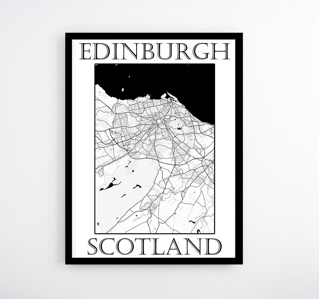 Edinburgh - Scotland Minimalist Map Art Print Custom Map Poster Any ...