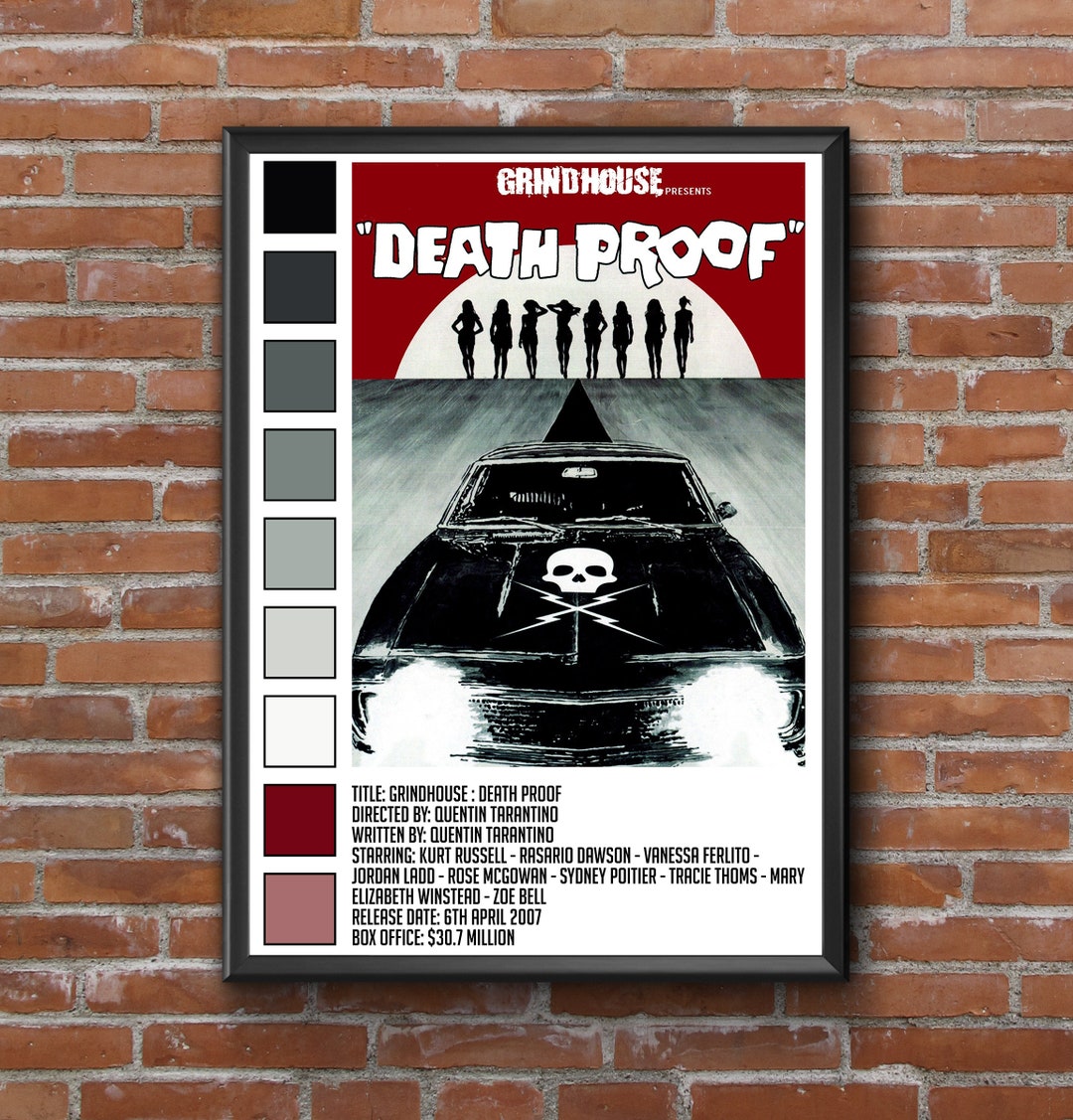 Death Proof Movie Poster / Film Poster Available in Any Film Framed or ...