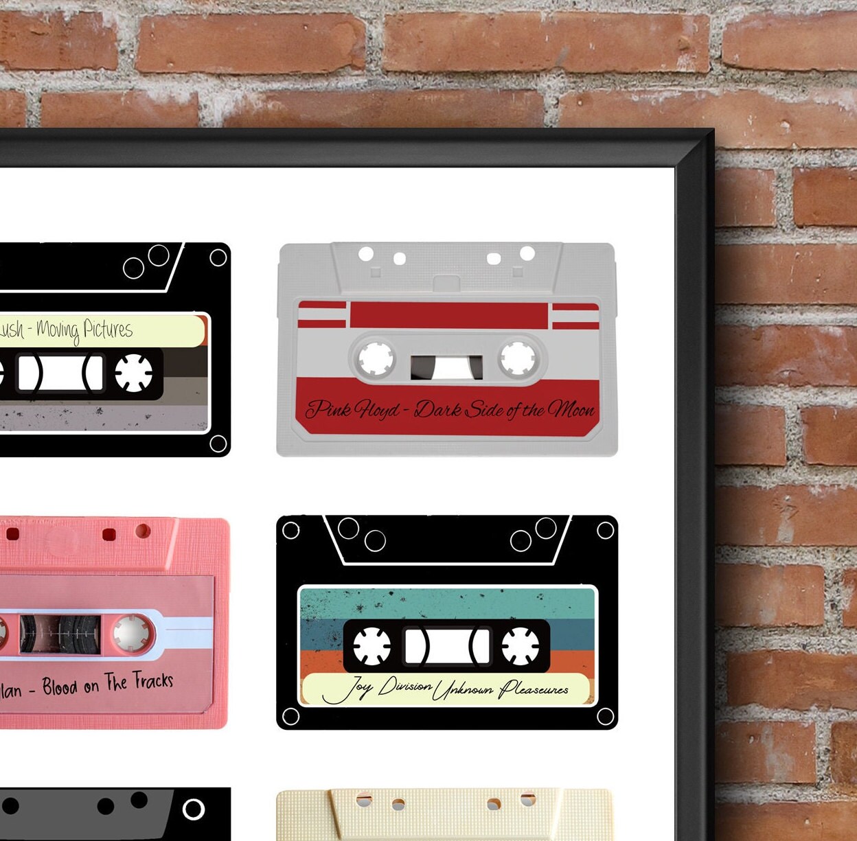 Personalised Retro Music Cassette Print Choose Your Favourite Songs or ...