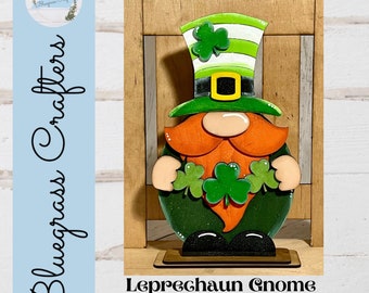 Standing Leprechaun Gnome and Pot of Gold St Patrick's Day Decor, Shelf ...
