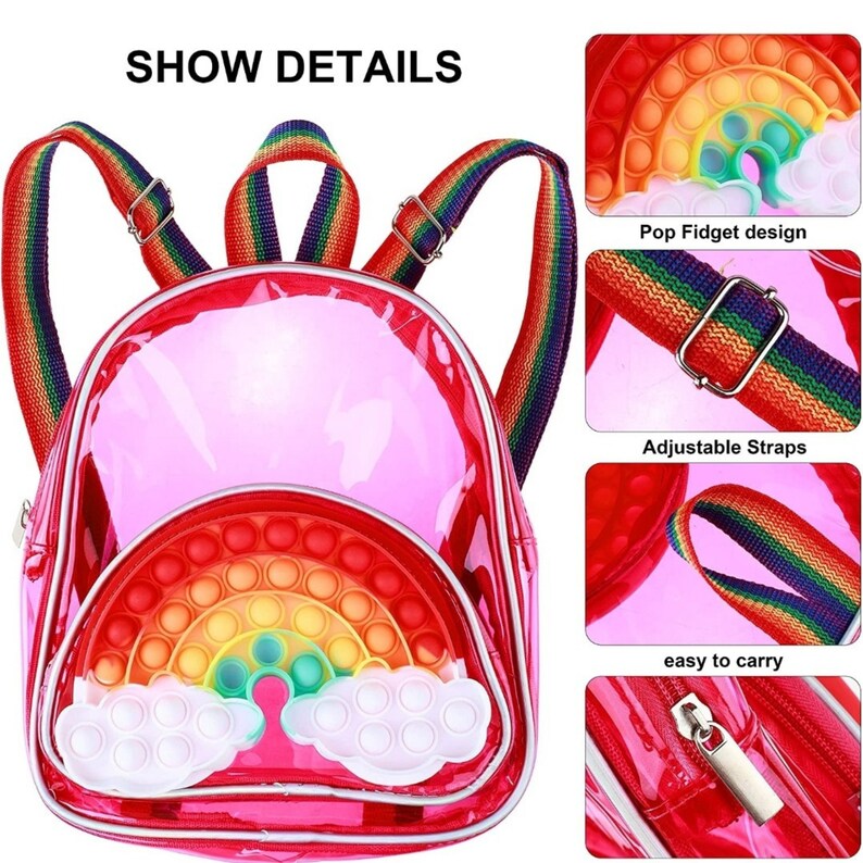 Bundle 2 Pcs: Pop Backpack for Kids & Shoulder Bag, Rainbow - Etsy