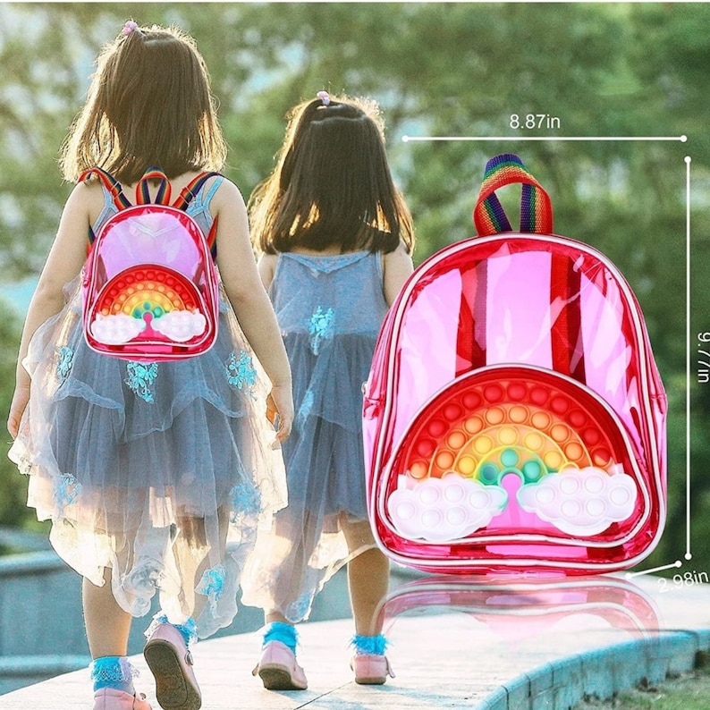 Bundle 2 Pcs: Pop Backpack for Kids & Shoulder Bag, Rainbow - Etsy