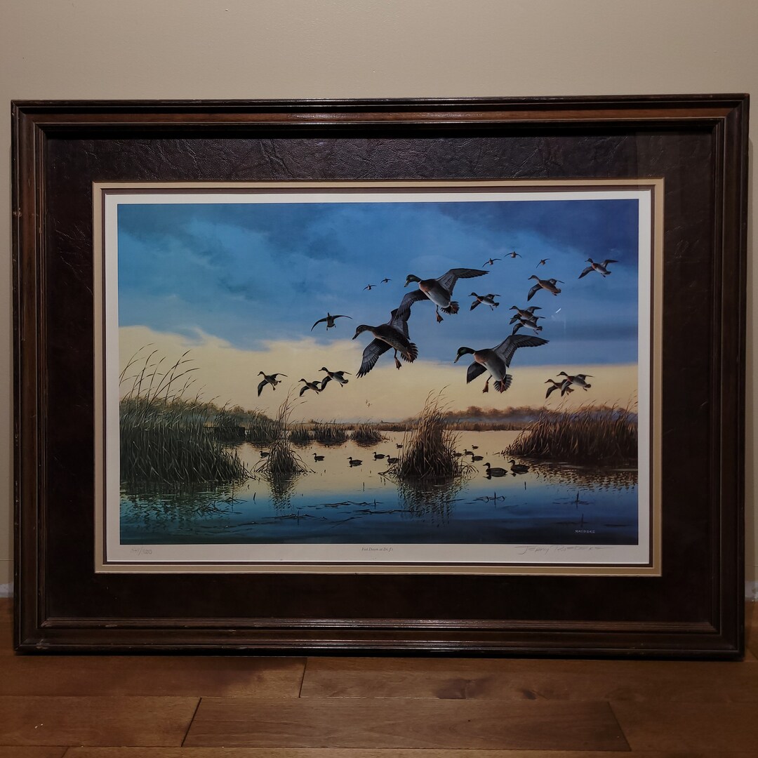 Jerry Raedeke "feet Down at Dr. Js" Signed/numbered/framed Print 541/ ...