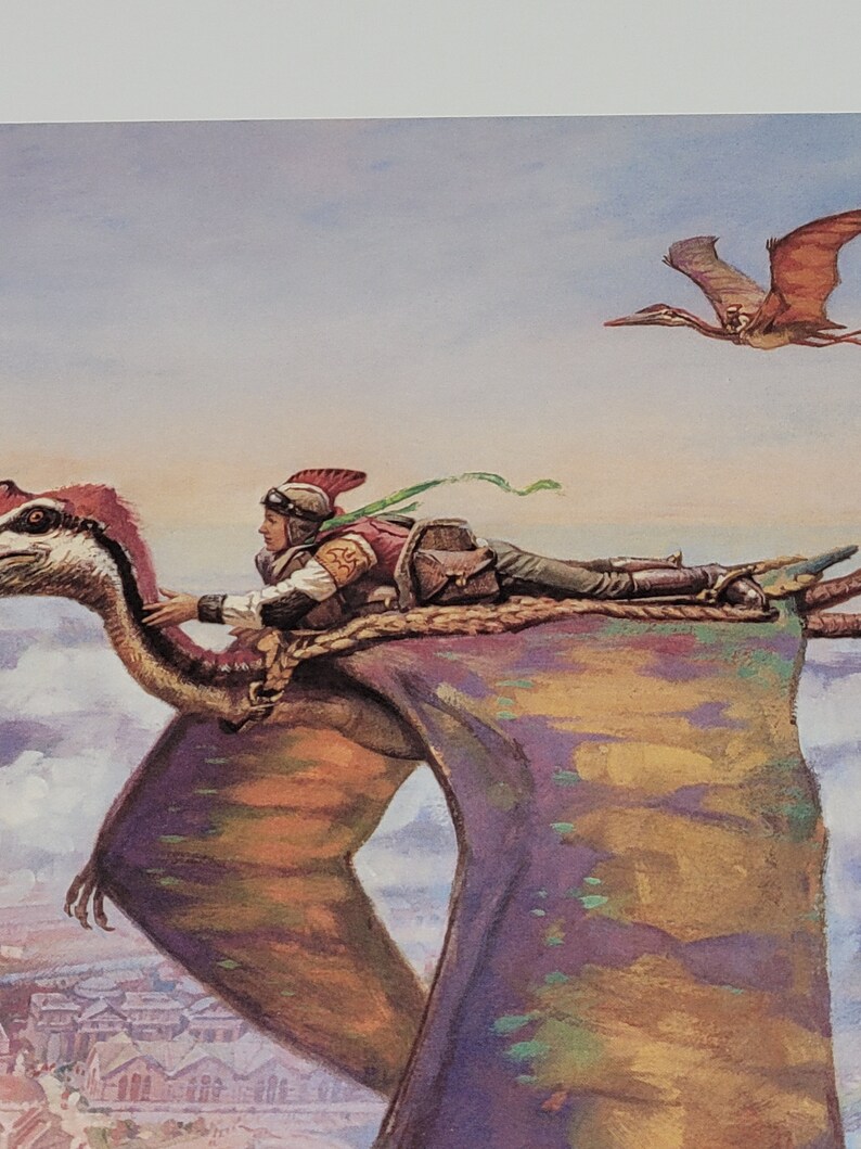 James Gurney "dinotopia: Skybax Rider" Lithograph 1992 Signed/numbered ...