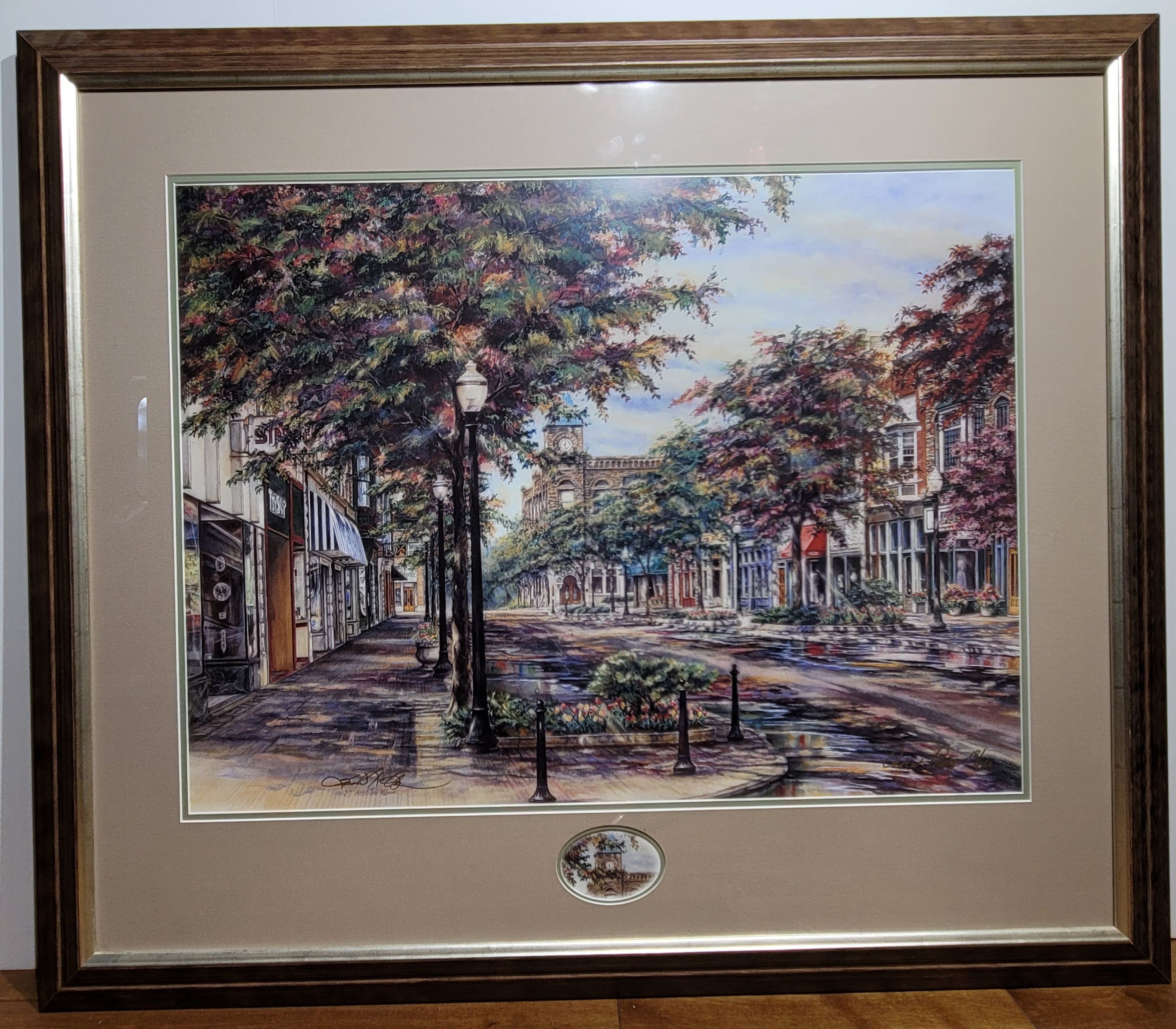 Susan T. Amidon "afternoon on Eighth Street" Artist Proof/framed/ltd Ed ...