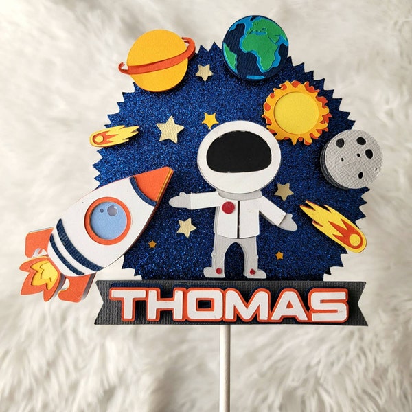 Space Cake Topper - Etsy