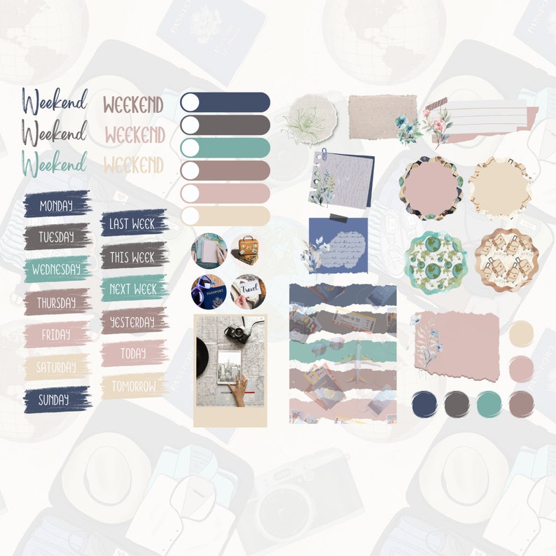 TRAVEL Adventure GOODNOTES STICKERS, Travel Digital Stickers,adventure ...