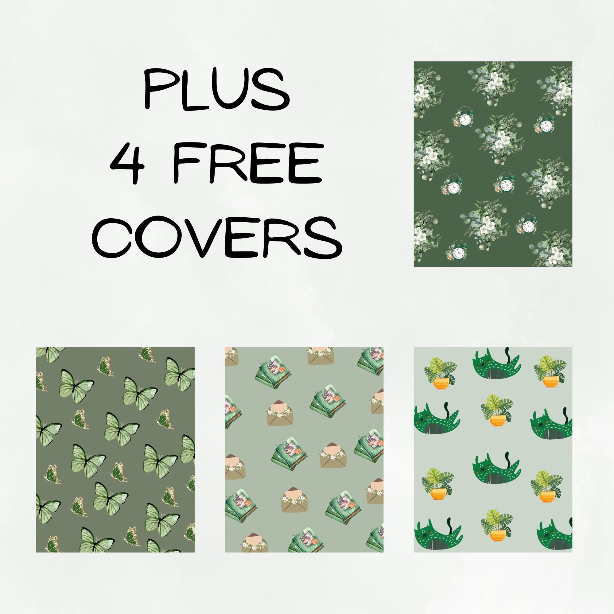 GREEN Aesthetic GOODNOTES STICKERS Digital Stickers Green - Etsy