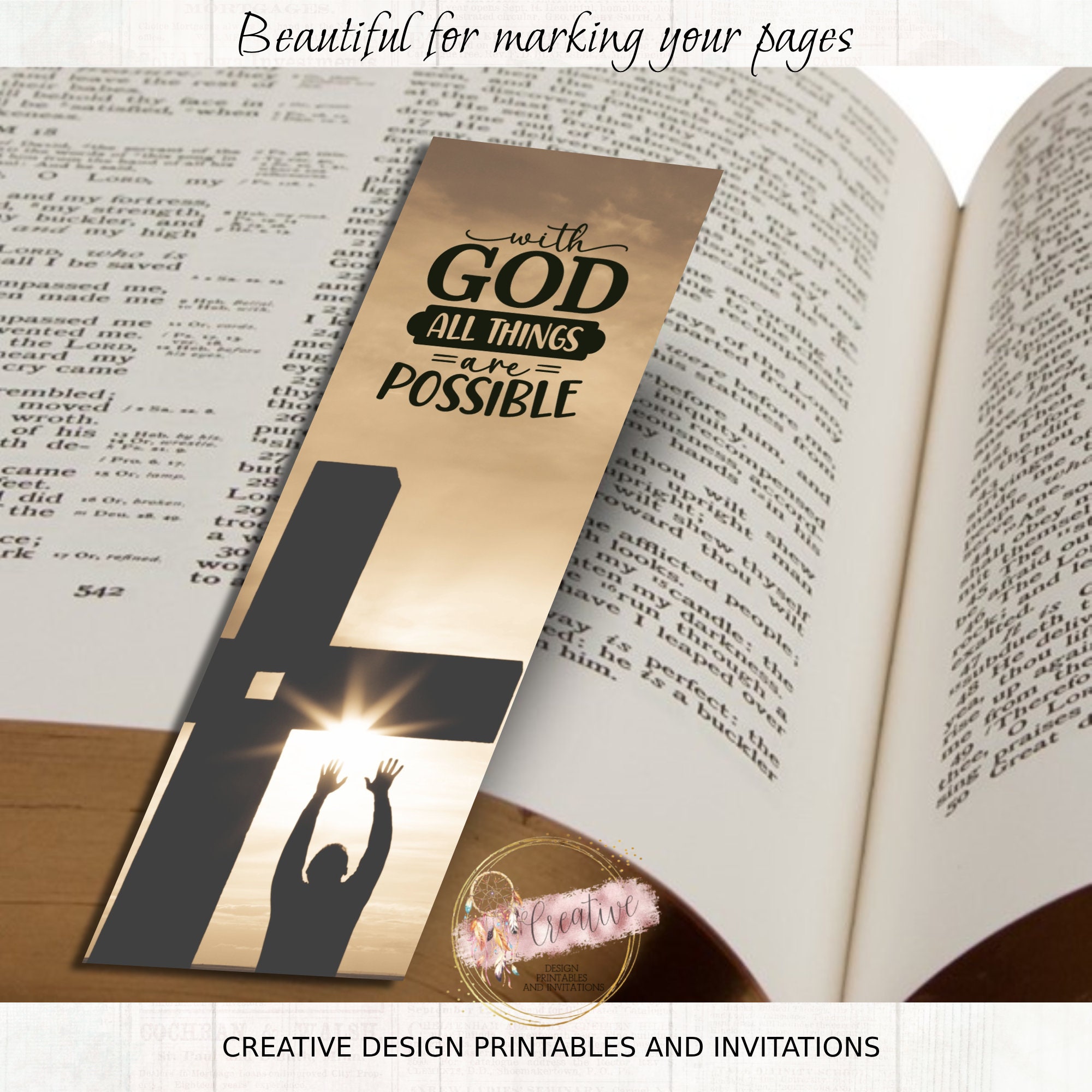 FAITH CHRISTIAN Printable BOOKMARKS Set of 5,instant Digital Download ...