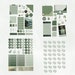 GREEN Aesthetic GOODNOTES STICKERS, Digital Stickers, Green Digital ...