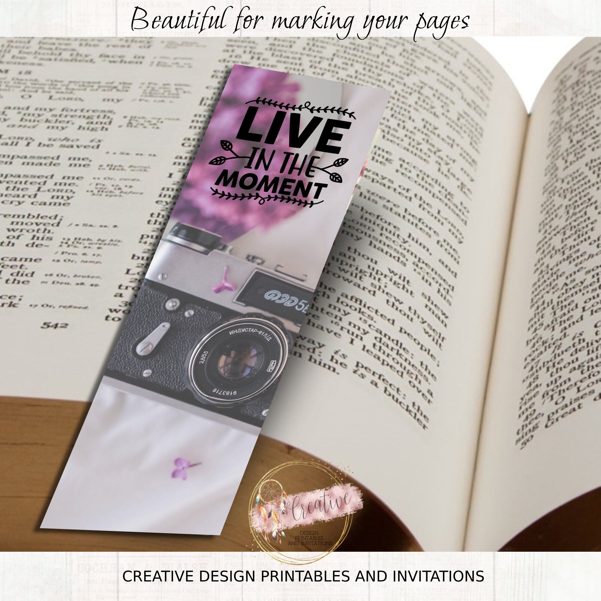 PURPLE AESTHETIC Printable BOOKMARKS Set of 5,instant Digital Download ...
