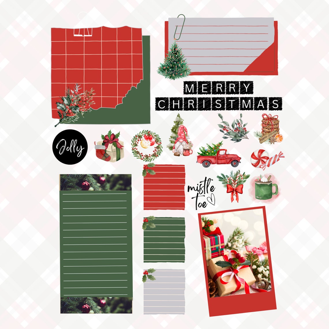 Christmas Goodnotes Stickers, Digital Journaling, iPad Stickers - Etsy