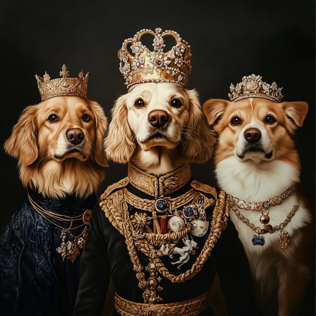 Custom Royal Pet Portrait: Renaissance Style, Regal Pet Art (digital ...