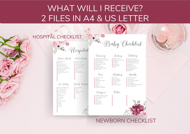 Baby Essentials Checklist Newborn Checklist Printable Bundle Baby ...